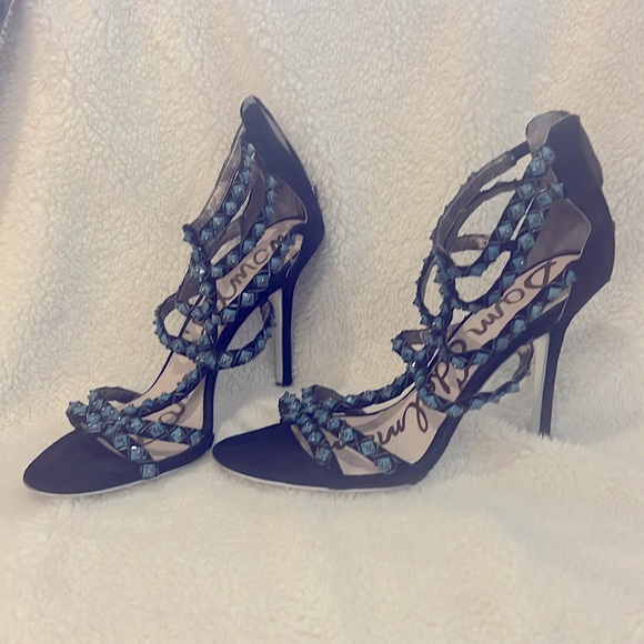 Sam Edelman | Shoes | Sam Edelman Sexy Black And Blue Heels | Poshmark